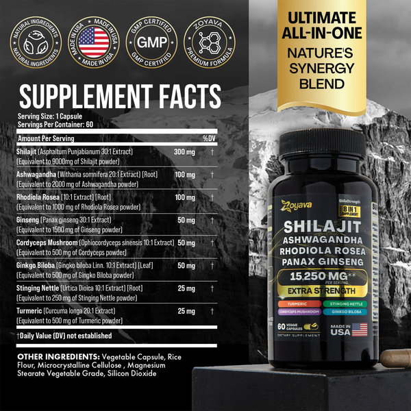 Shilajit Power ShilaStrength Blend - 15,250MG Energize Your Vitality! – Zoyava