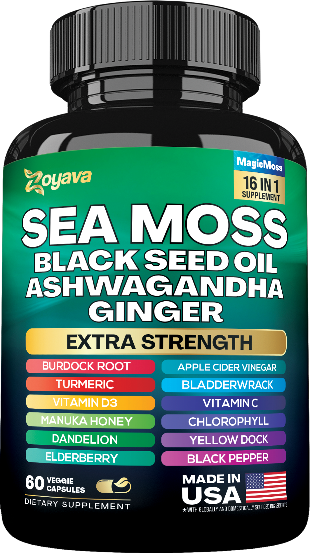Sea Moss 16-in-1 for Total Wellness - Magic Moss Super Blend Capsules ...