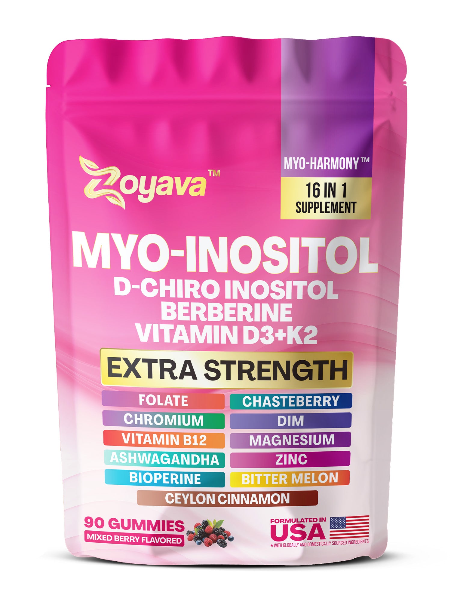 Myo-Harmony 16-in-1 Complete Support Formula – 90 Gummies – Zoyava