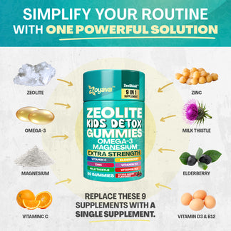 Zoyava Zeolite Kids Detox Gummies Mixed Berry Flavored All-in-One 60 G
