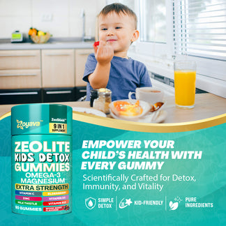 Zoyava Zeolite Kids Detox Gummies Mixed Berry Flavored All-in-One 60 G